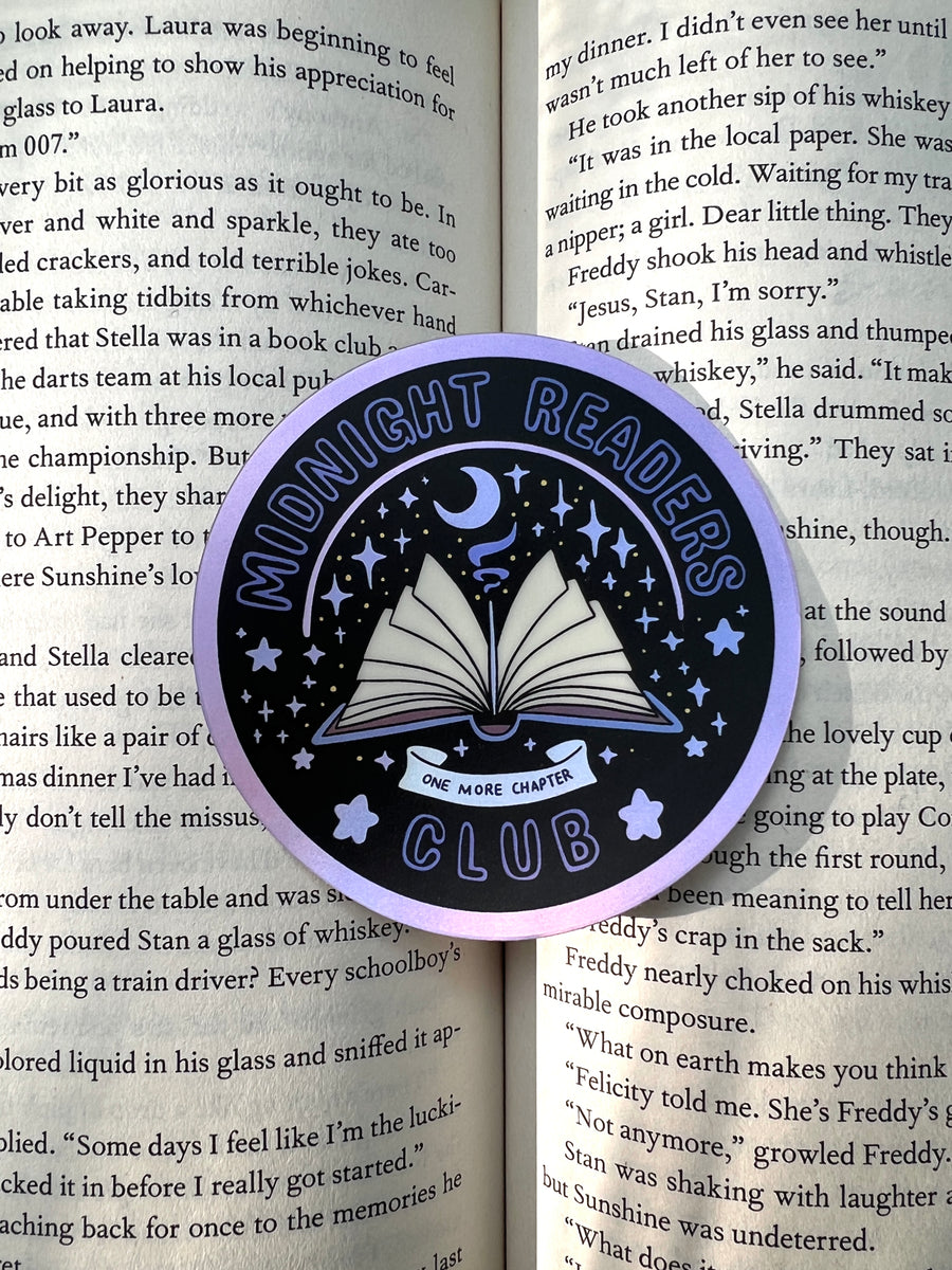 Midnight Readers Club Sticker | Inkwell Threads