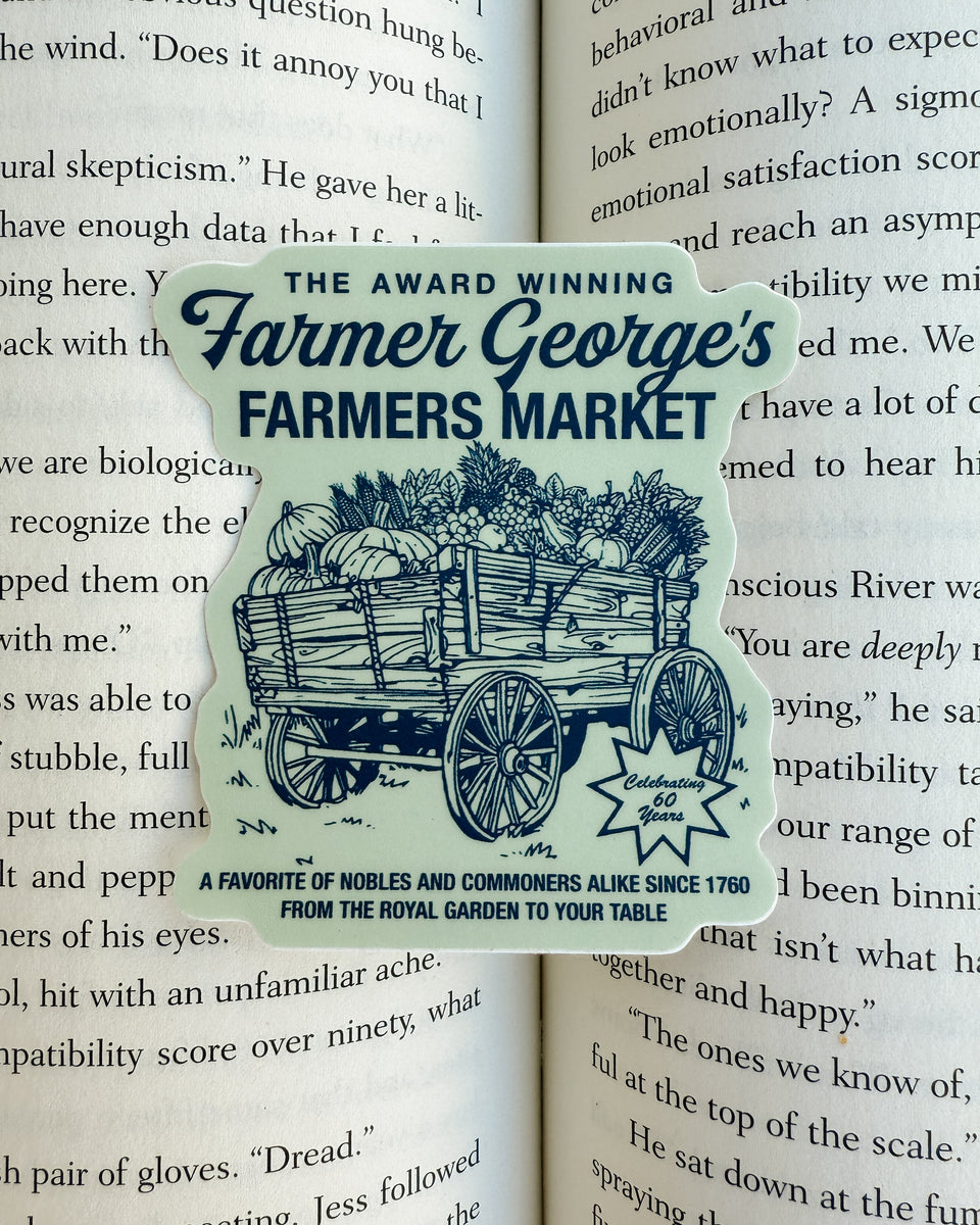 Farmer George's Farmers Market Sticker | Inkwell Threads