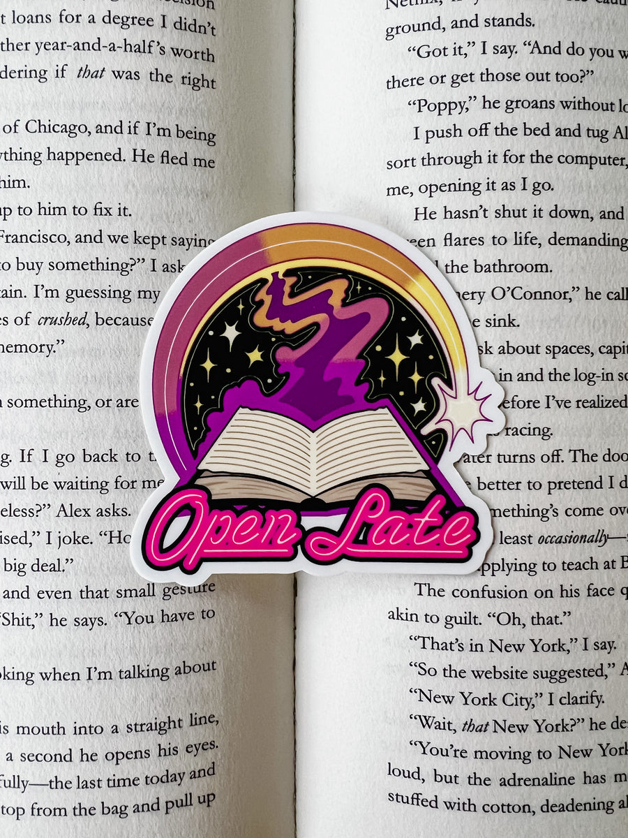 Open Late Sticker | Inkwell Threads