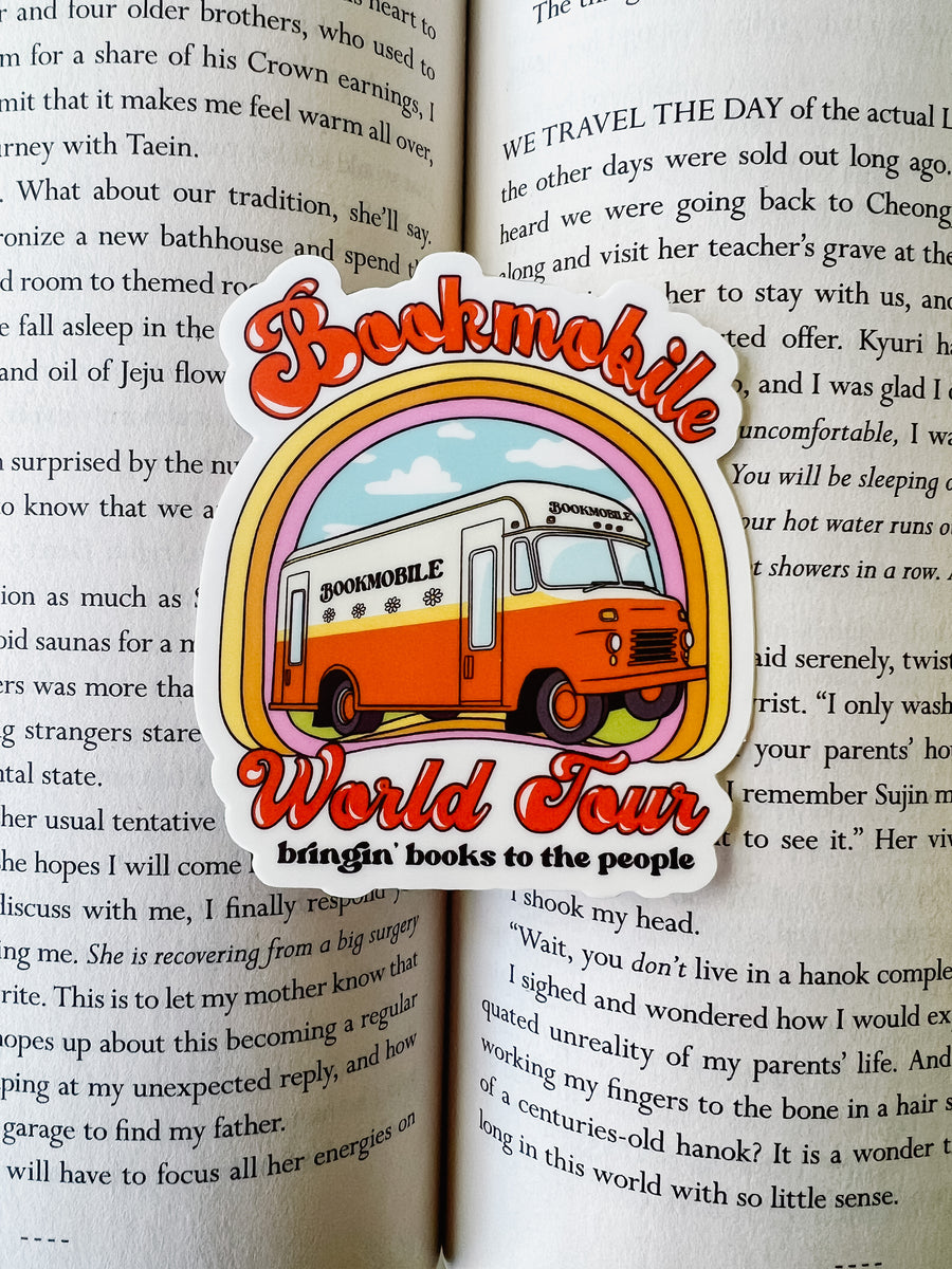 Bookmobile World Tour Sticker | Inkwell Threads